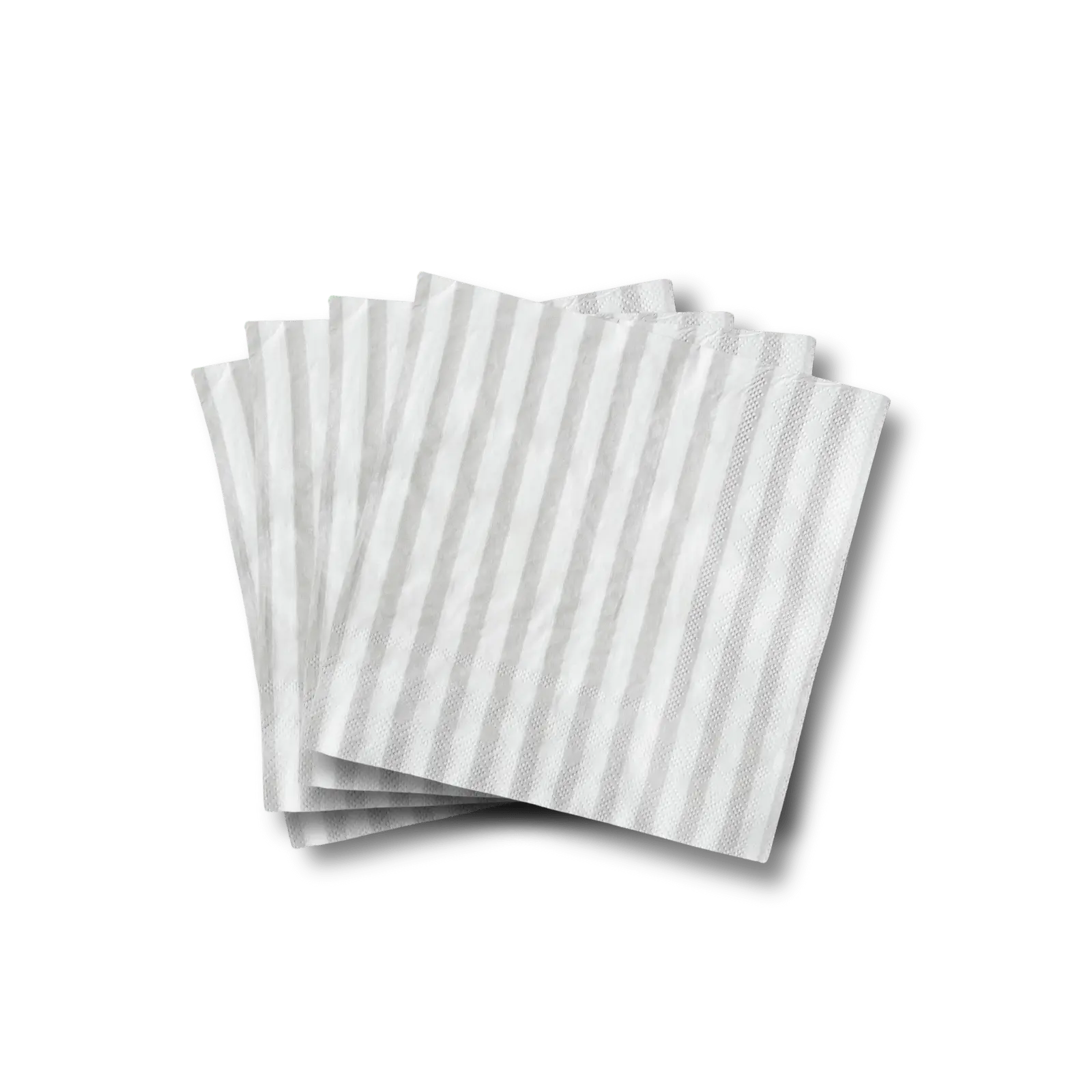 Classic Stripe Light Gray Large Disposable Paper Napkins (16pcs) - Josi ...