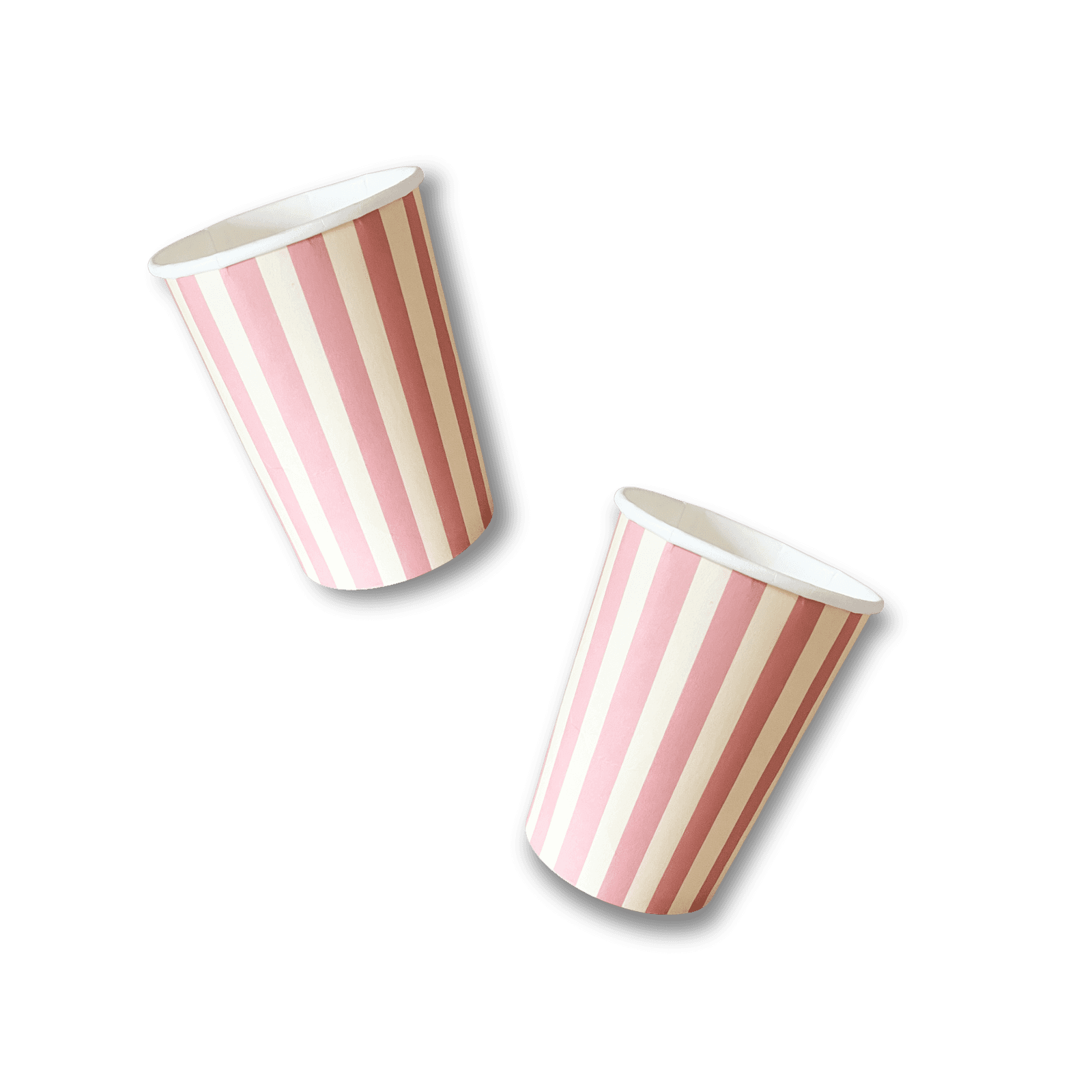 Cream & Pink Striped Cups - Josi James